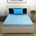1 Single Bedsheet With 1 Pillow Cover - 57 X 87 Inches, Sky Blue | 144 ...