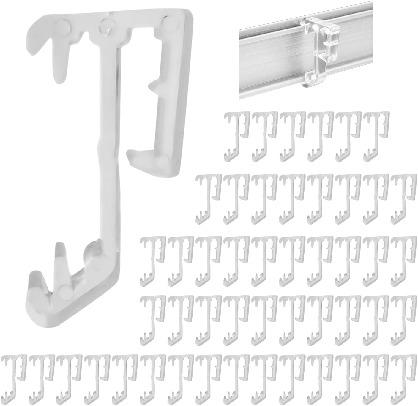 1" Single Mini Blind Valance Clips - Clear, UV Stable, for Horizontal ...
