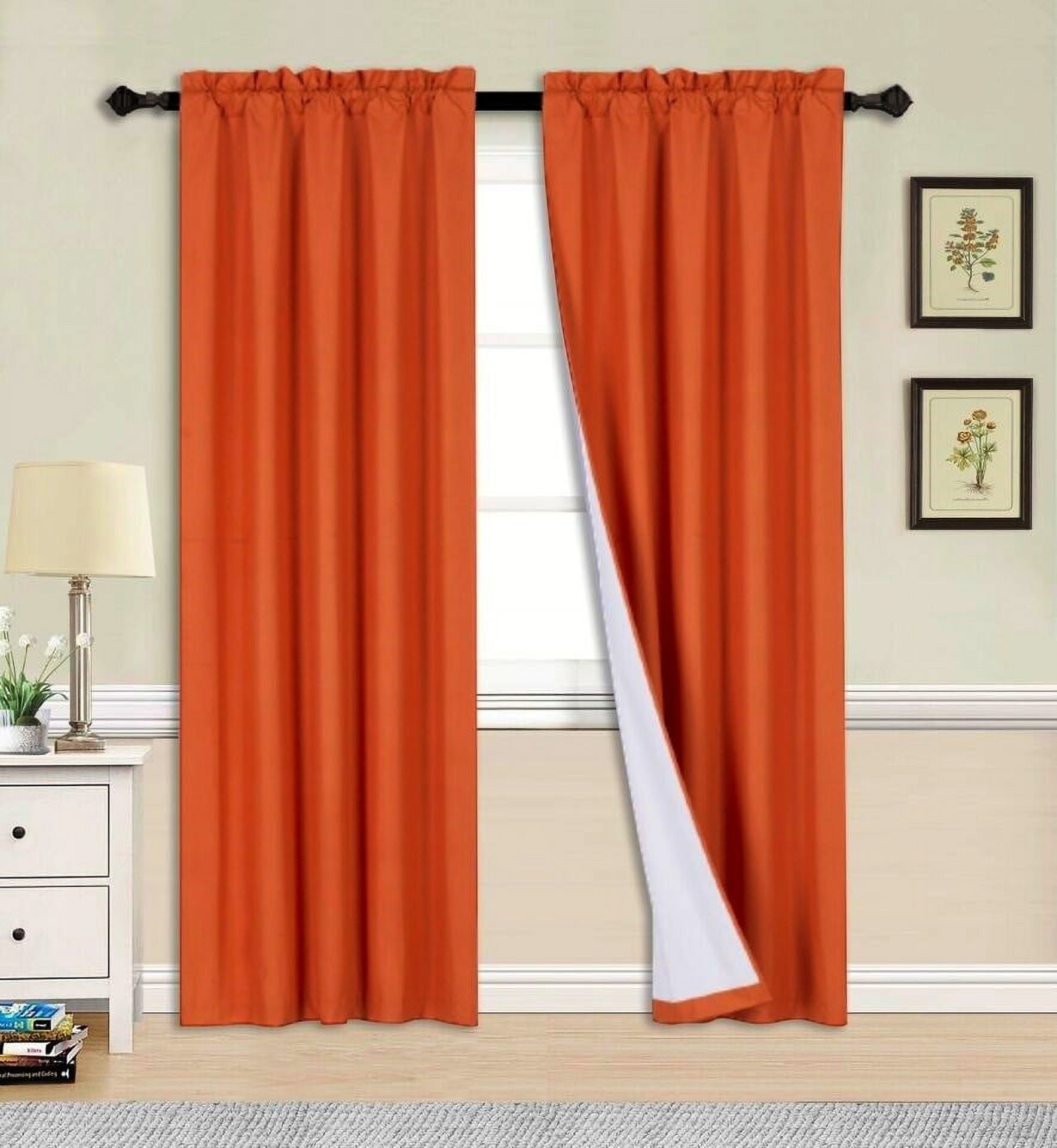 1 Single Panel Solid Foam Backing Lined Room Darkening Blackout Window ...