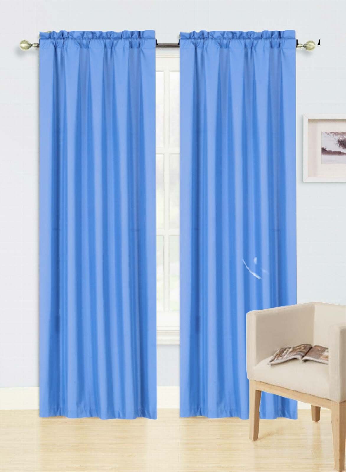 1 Single Panel Solid Foam Backing Lined Room Darkening Blackout Window ...