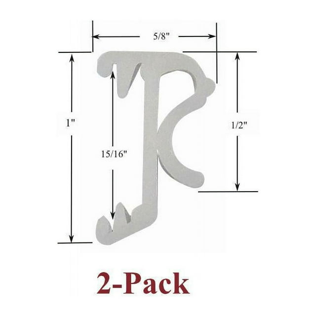 1" Single Slat WHITE VALANCE CLIPS for Horizontal Wood or Mini Blinds ...