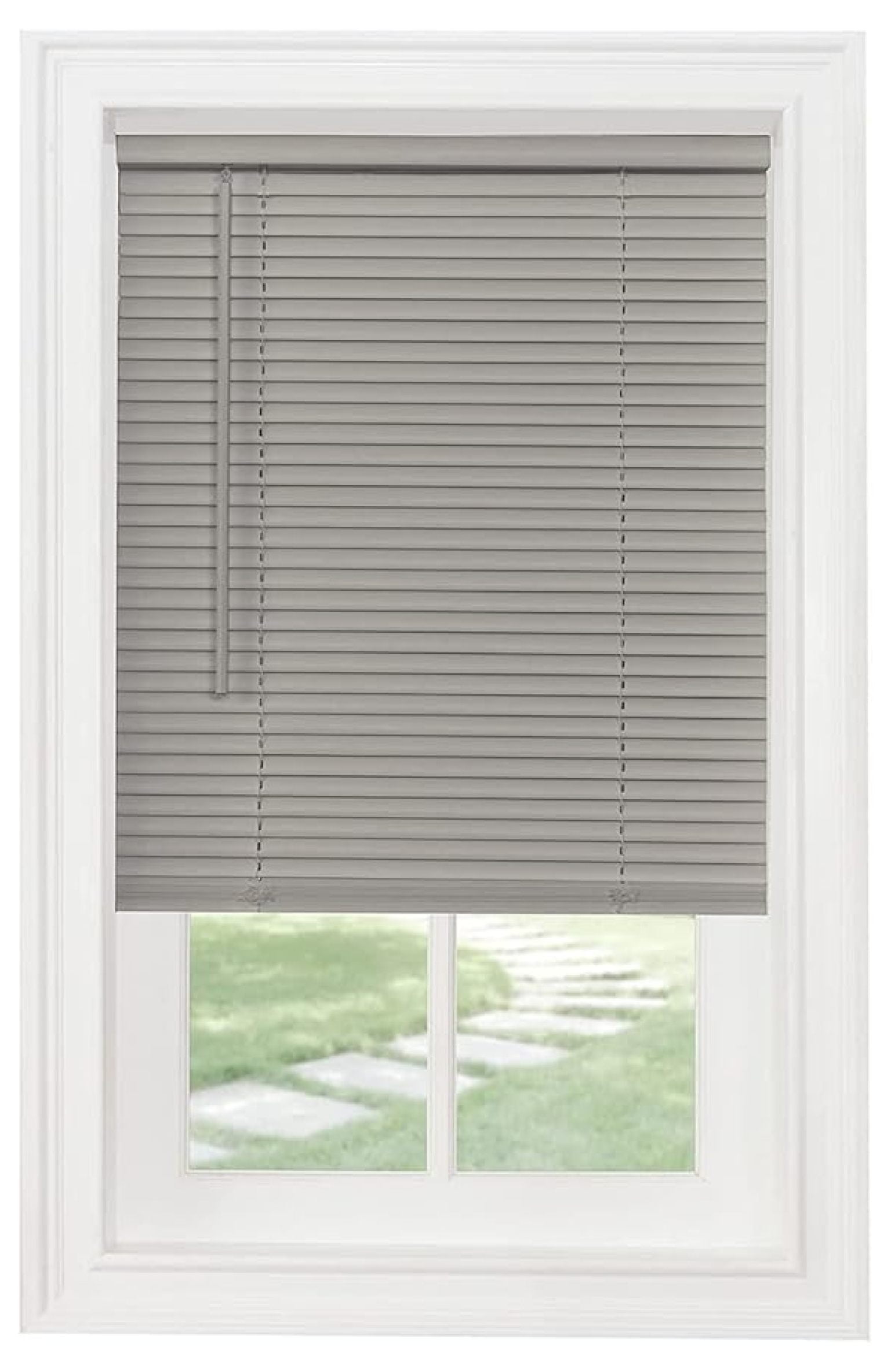 1" Slats Cordless Window Blinds, 64L x 48W Inches Solid Pattern Light ...