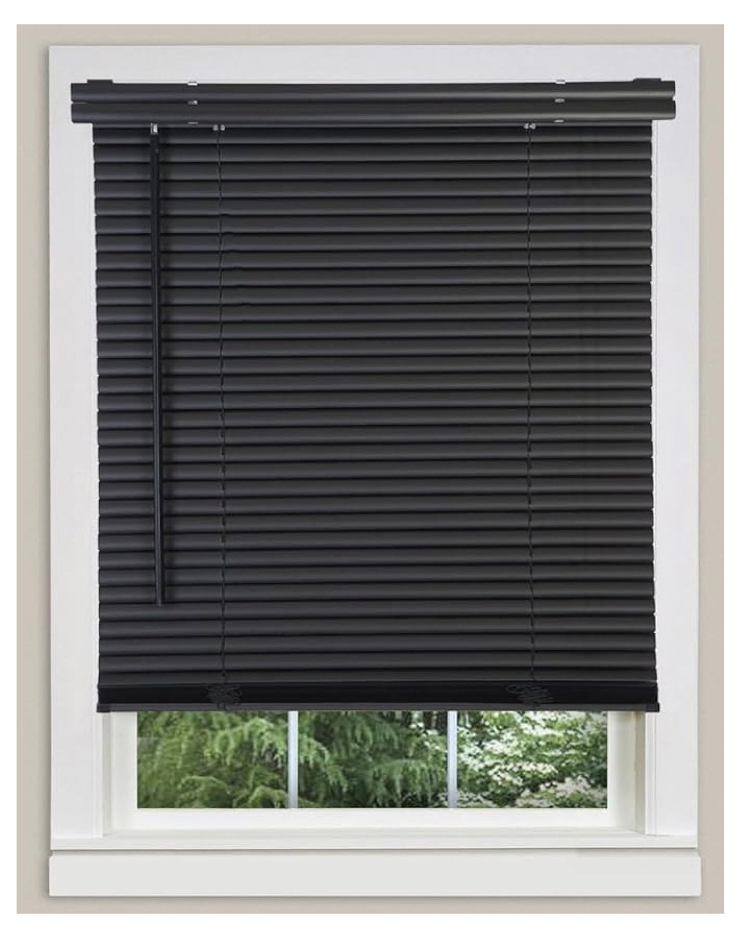 1" Slats Cordless Window Blinds, 72L x 27W Inches Solid Pattern Light ...