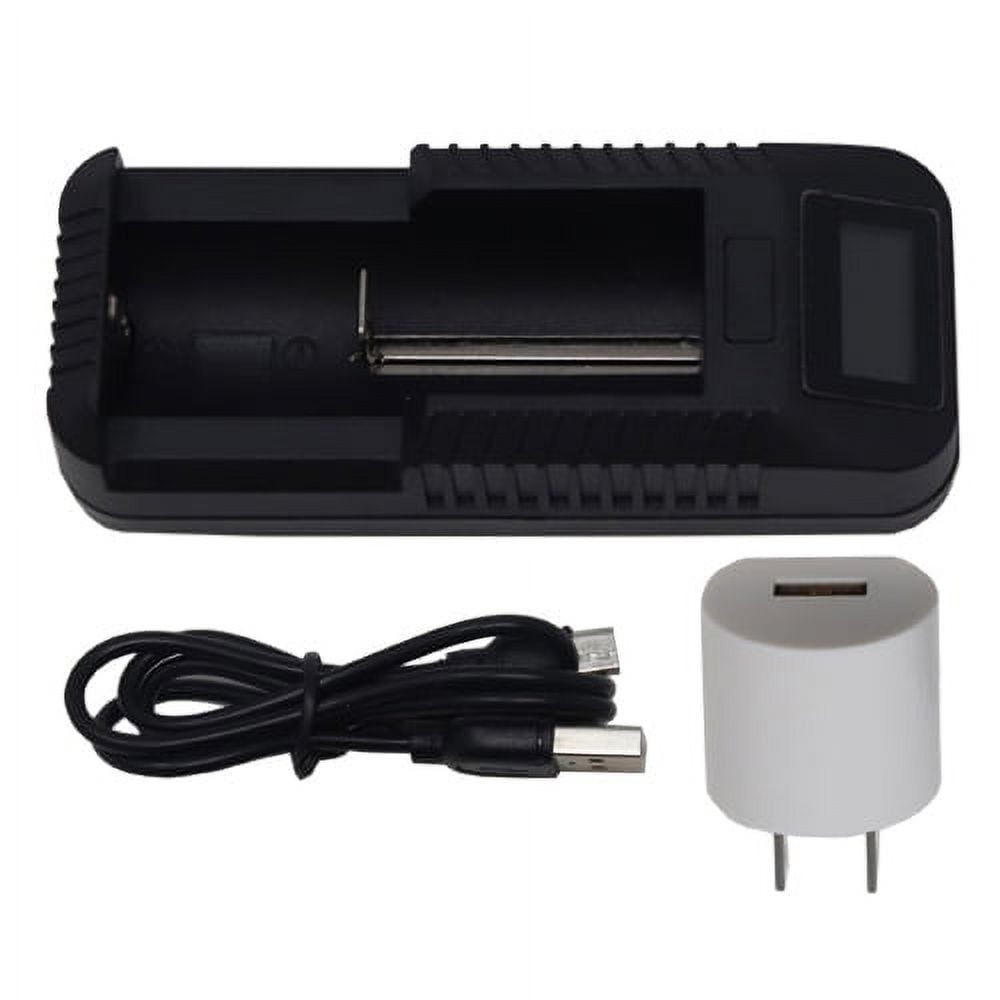1-Slot Li-Ion Battery Charger w/ LCD Display (26650, 22650, 18650 ...
