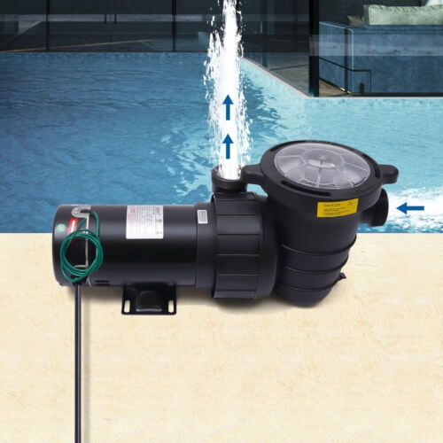 1.5HP 1100W Swimming Pool Pump In/Above Ground Fish Ponds & Strainer ...