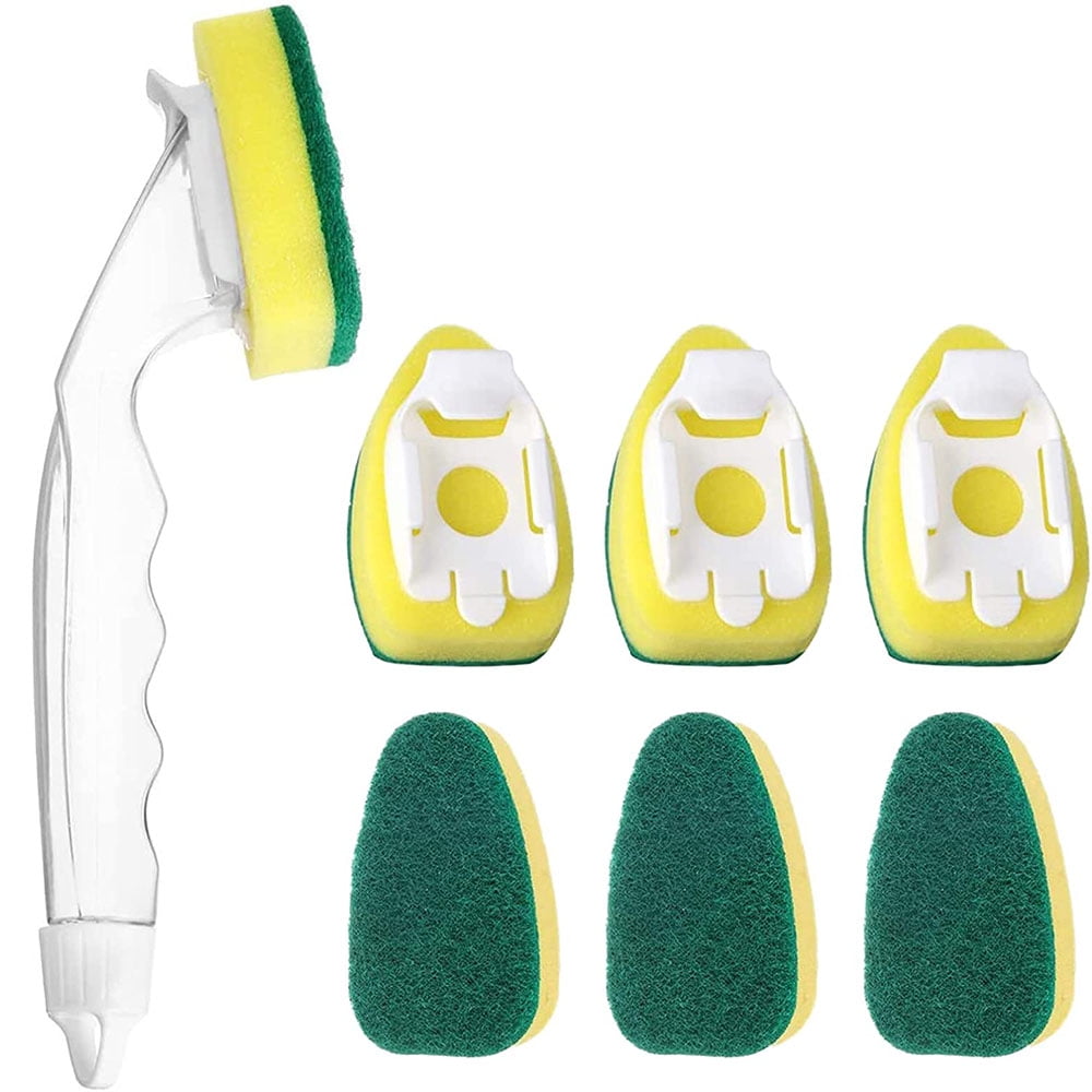 Walmart 1 Dispensing Scrubber Wand & 6 Refill Sponges, Reusable Dish ...