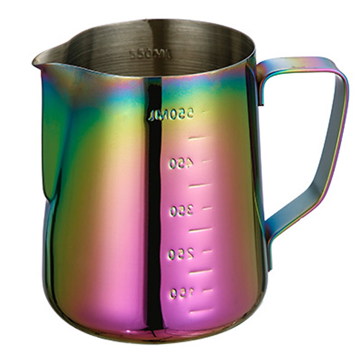 1 Stainless Steel Pointed Spout Pull Coffee Creamer Inside and Outside ...