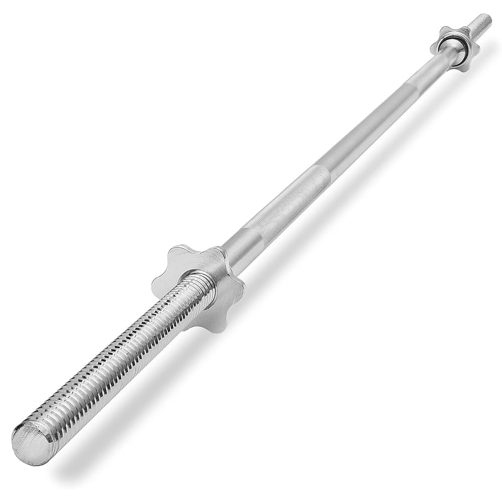 1" Standard Weightlifting Barbell - Threaded Straight Bar with Star ...