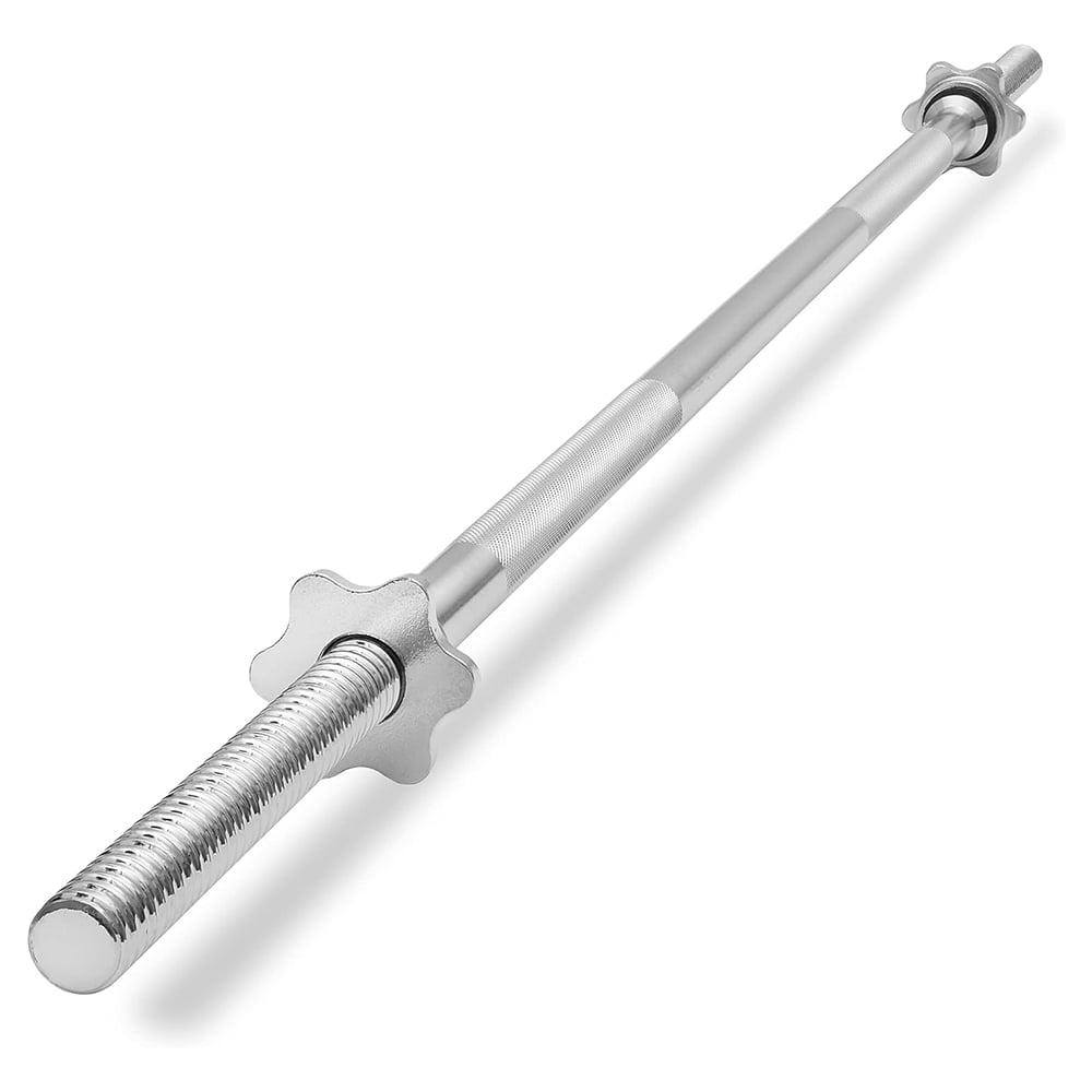 1" Standard Weightlifting Barbell - Threaded Straight Bar with Star ...