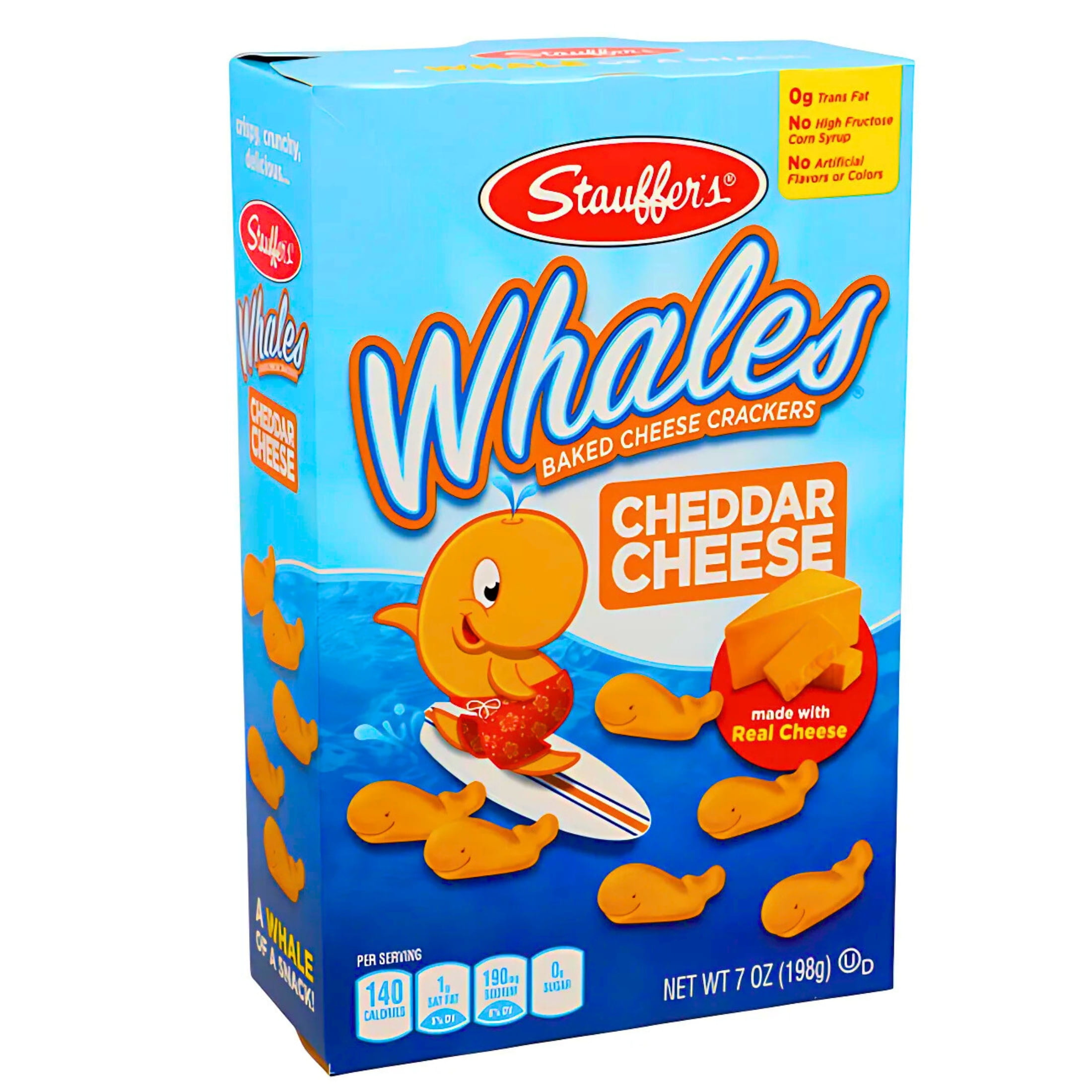 (1) Stauffer’s Whales Baked Cheddar Cheese Crackers, 7oz School ...