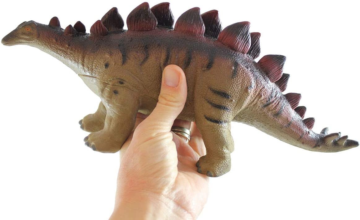 1 Stegosaurus Large Soft-Feel Dinosaur Toy - 12" Long Safe, Flexible ...