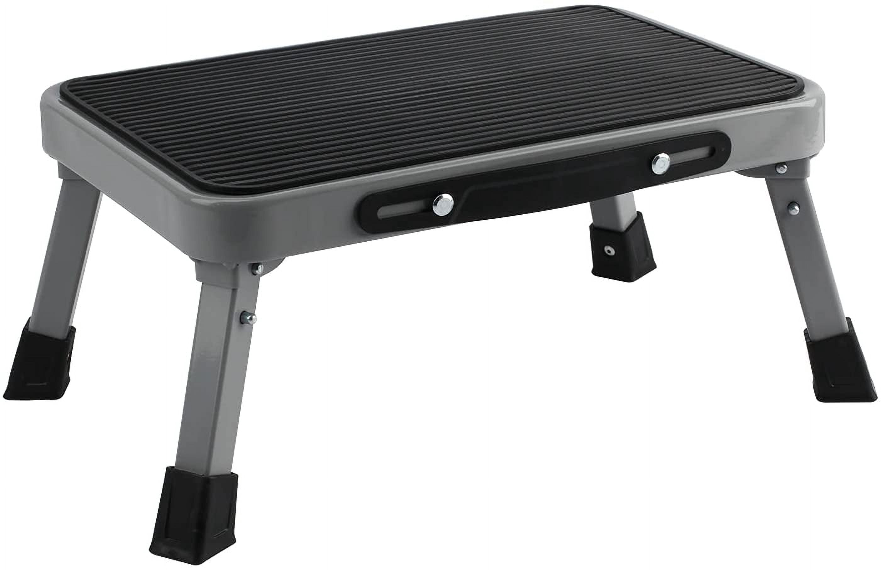 1-Step 330lbs Capacity Folding Metal Step Stool, Portable Step Ladder ...