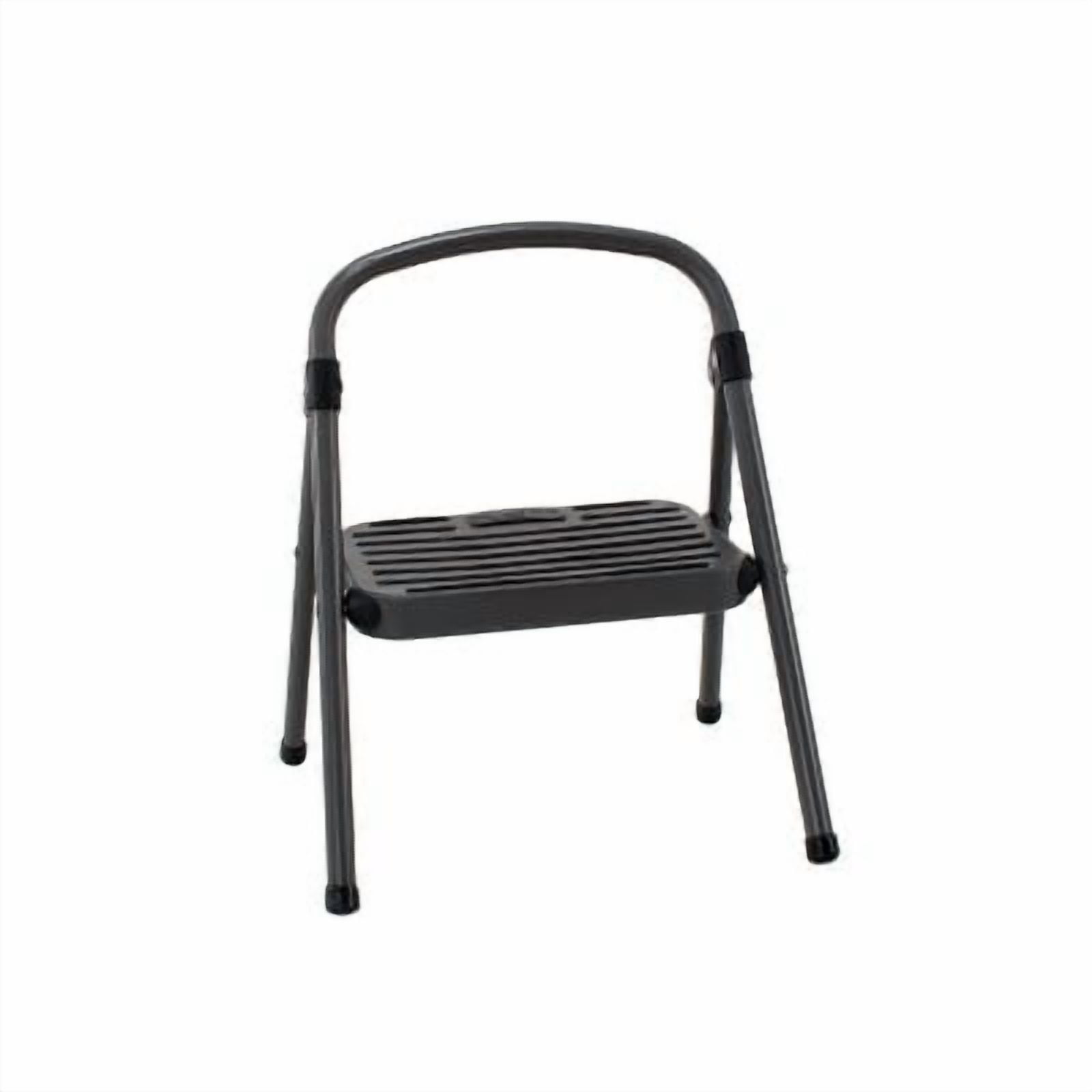 1 Step All Steel Step Stool: Black, Folding Step Stool for Adults ...