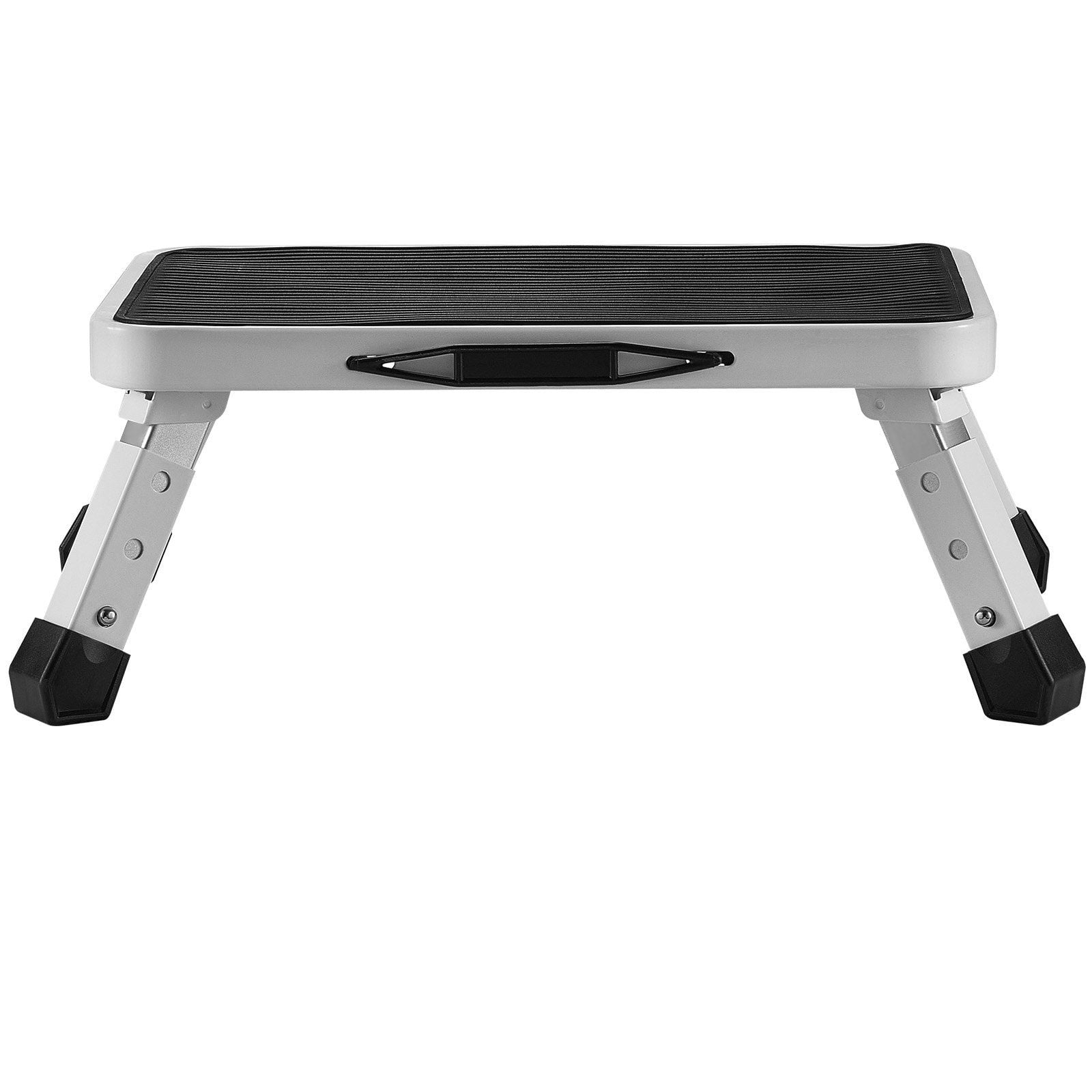 1-Step Folding Step Stool, 330lbs Capacity - Adjustable Height Steel ...