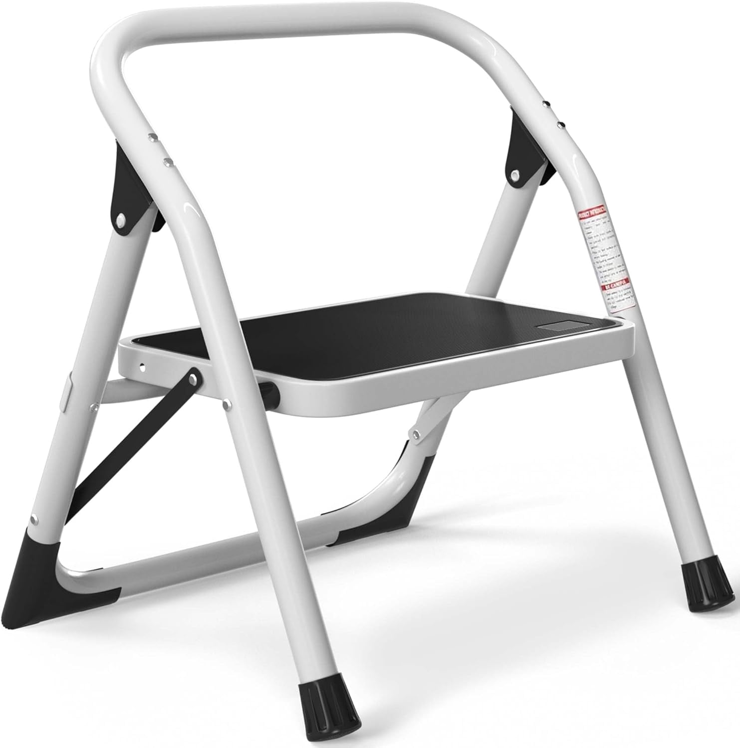 1-Step Ladder Folding Step Stool with Anti-Slip Sturdy and Wide Pedal ...