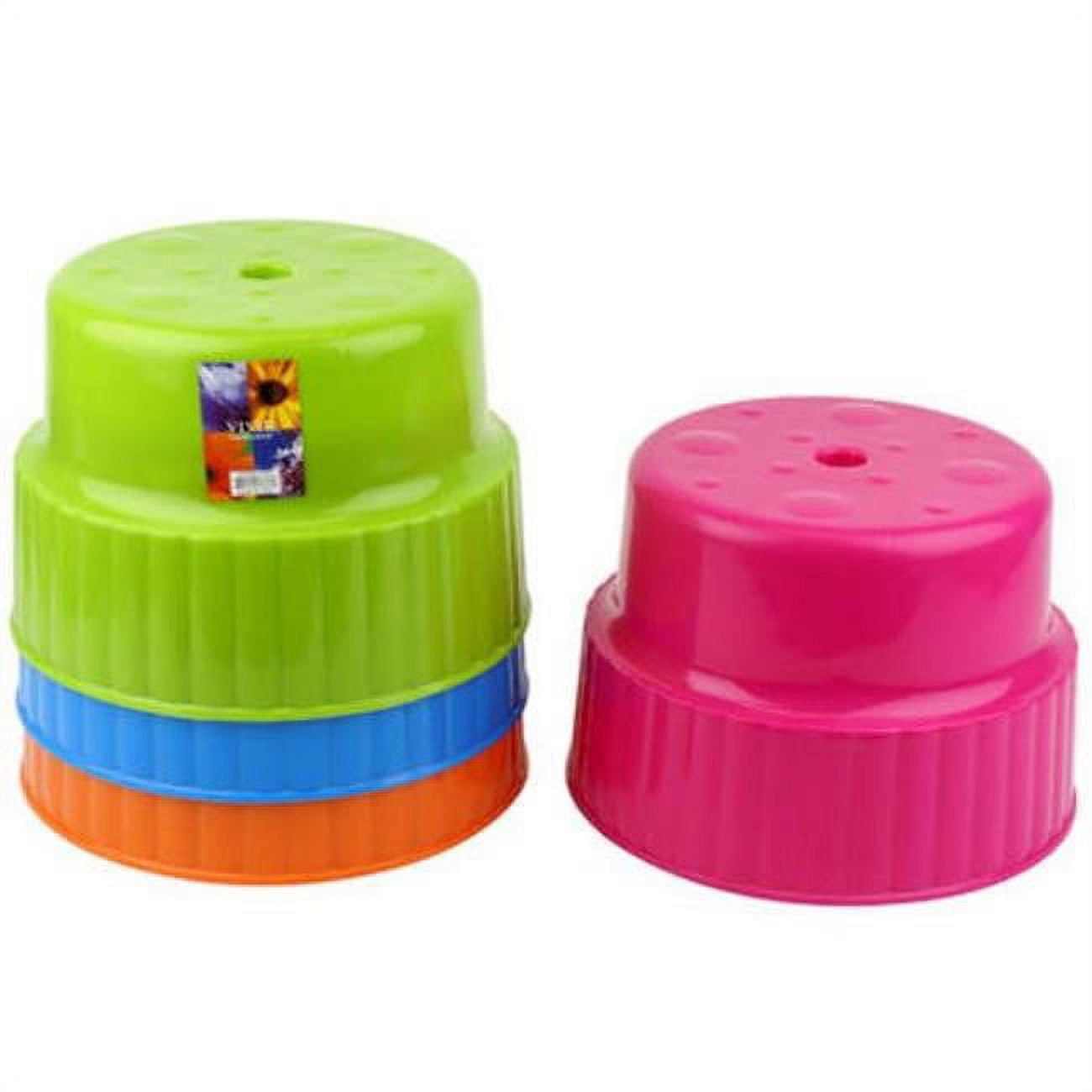1-Step Plastic Bubble Stool - Assorted 7"H - 24 Units - Walmart.com