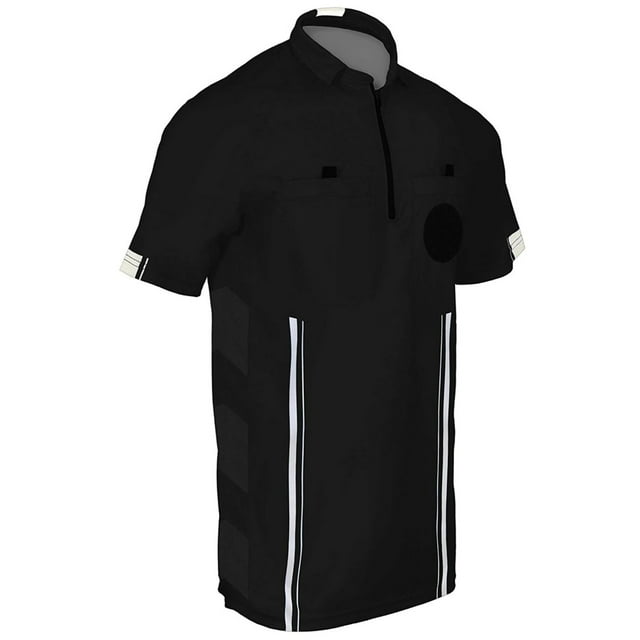 1 Stop Soccer Official Referee Soccer Jersey Black Adult XX-Large ...