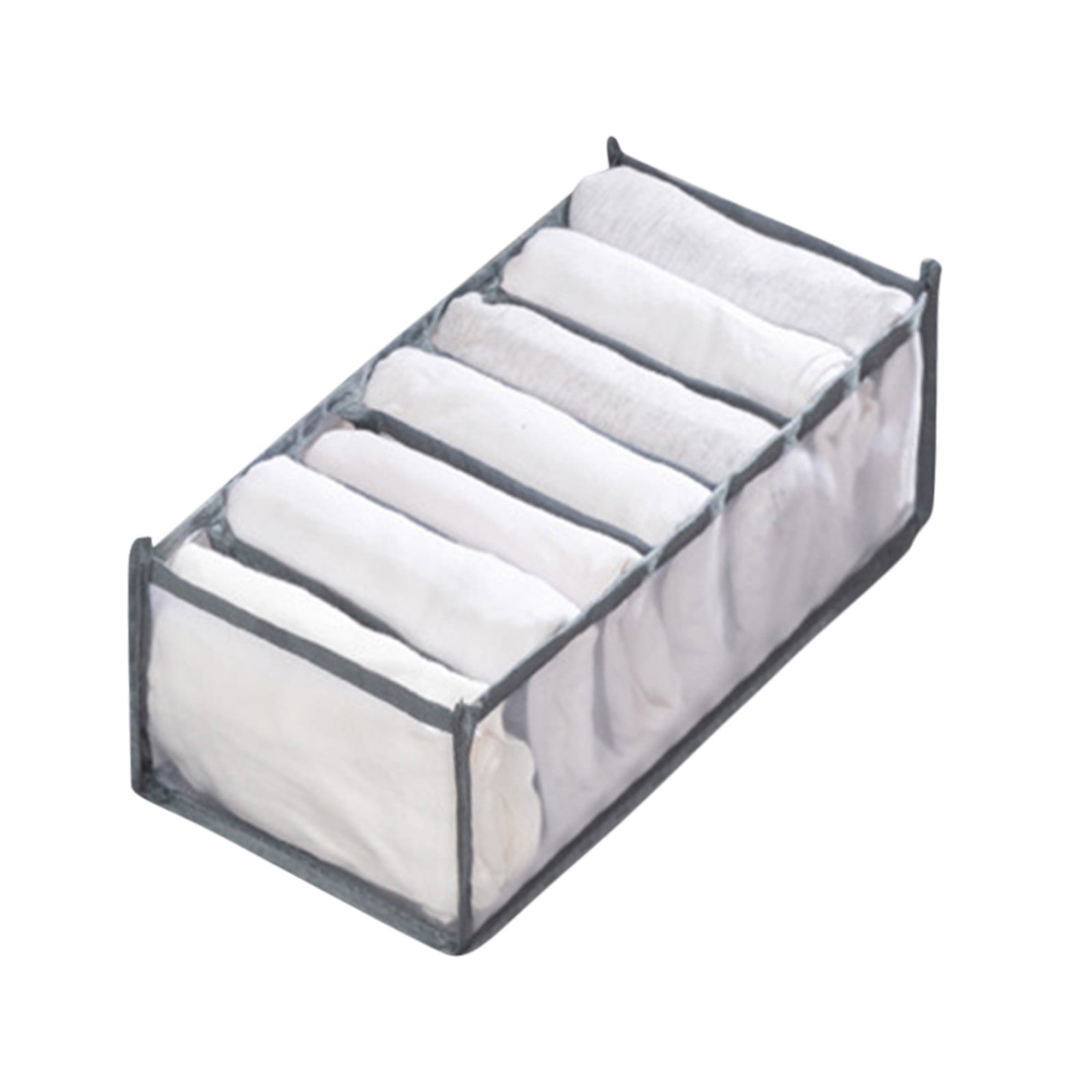 1× Storage Box (Medium-Sized Leggings, 7 Compartments (36*17*12) - Gray ...