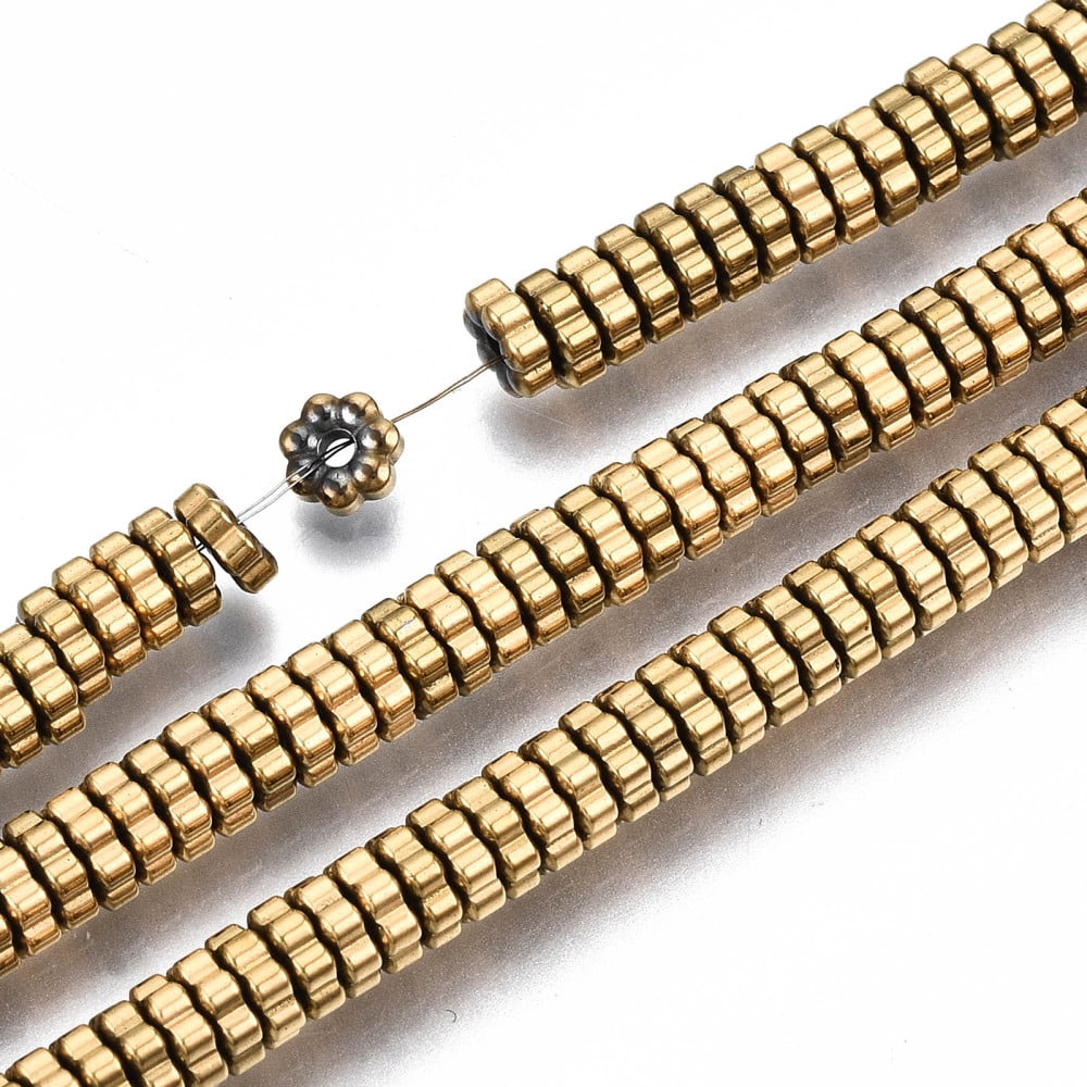 1 Strand Electroplate Non-magnetic Synthetic Hematite Beads Strands ...