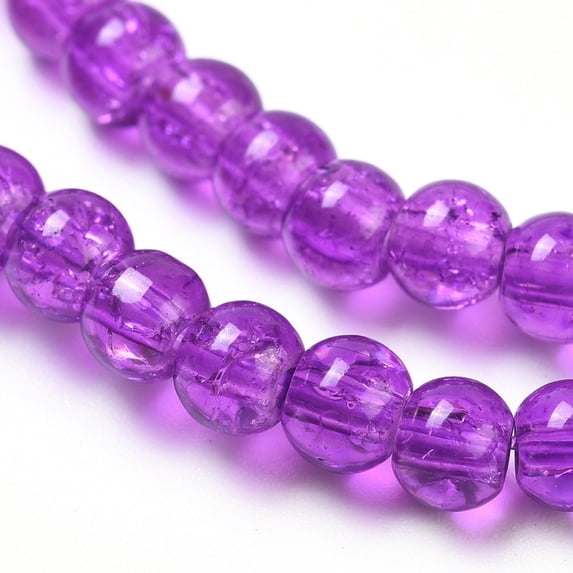 1 Strand Glass Beads Strands Round Blue Violet 4mm Hole: 1.1~1.3mm ...