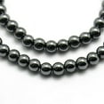 1 Strand Grade AAA Magnetic Hematite Round Bead Strands 8mm Hole: 1mm ...