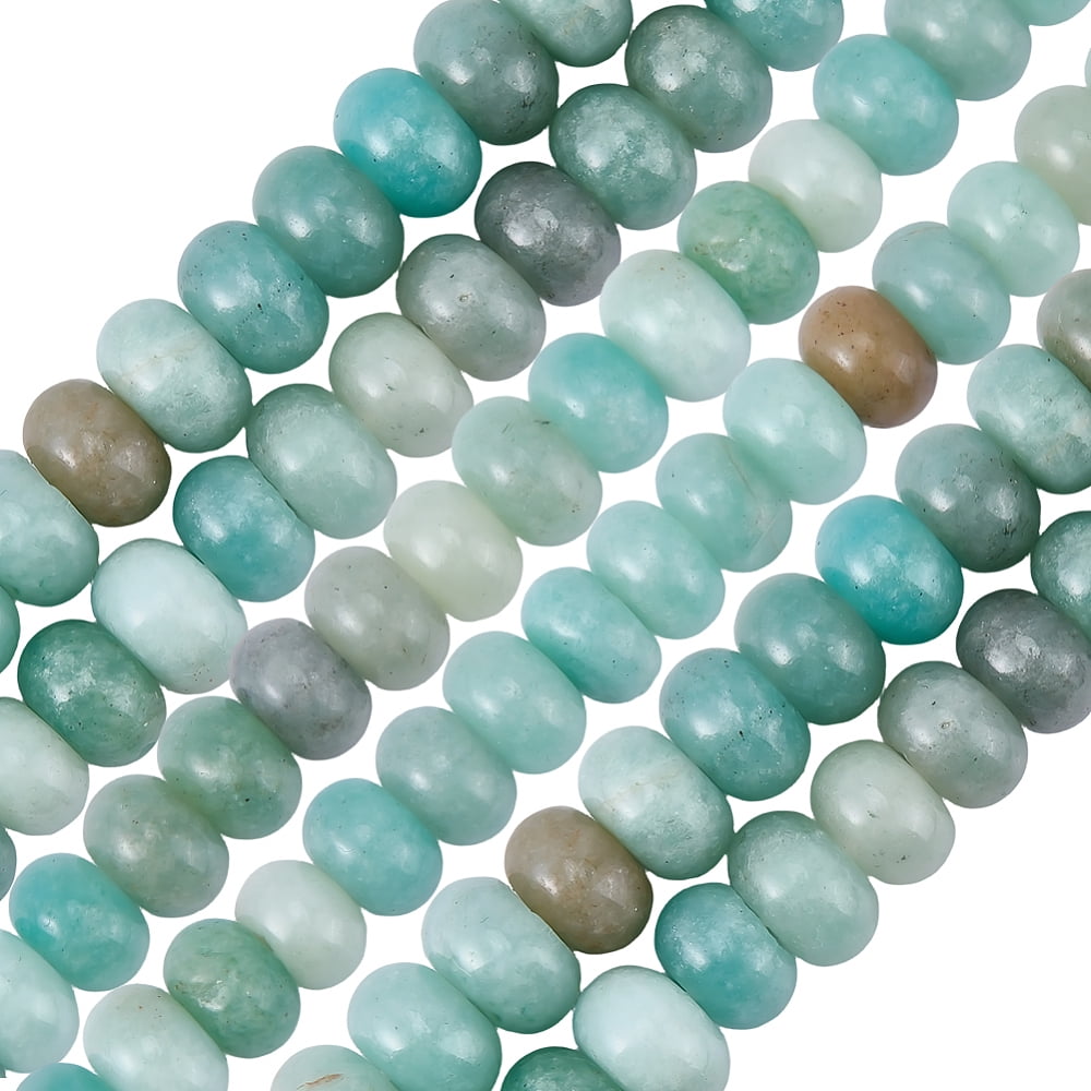 1 Strand Natural Flower Amazonite Beads Strands Rondelle 8x5mm Hole ...