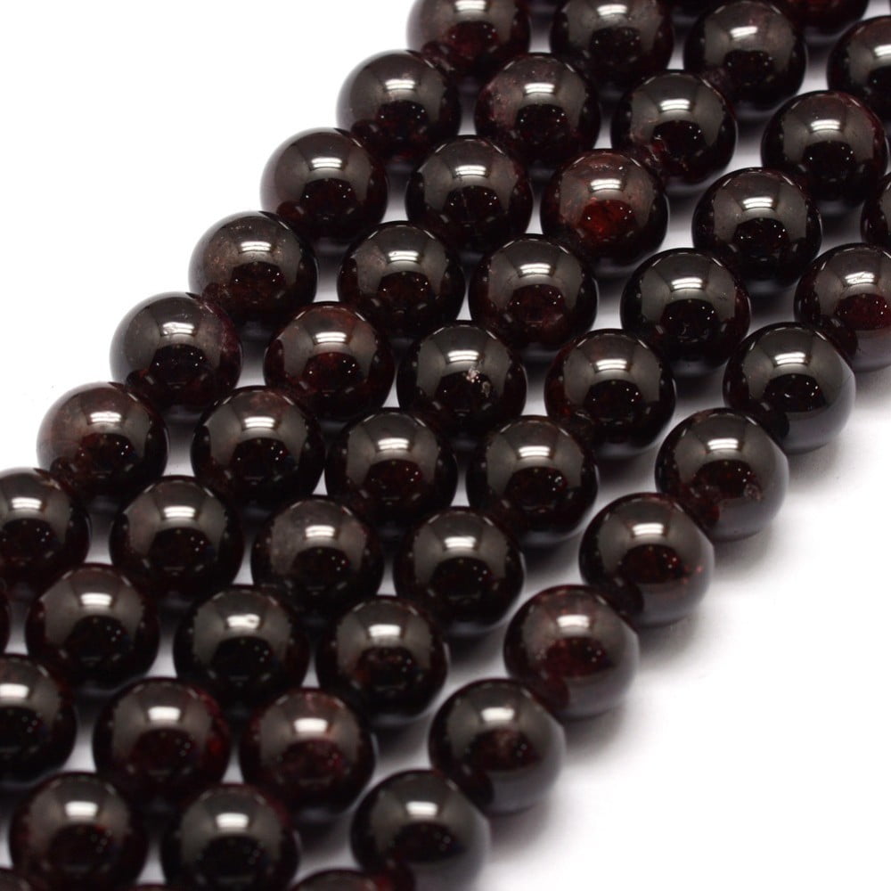 1 Strand Natural Garnet Bead Strands Round 10mm Hole: 1mm about 41pcs ...