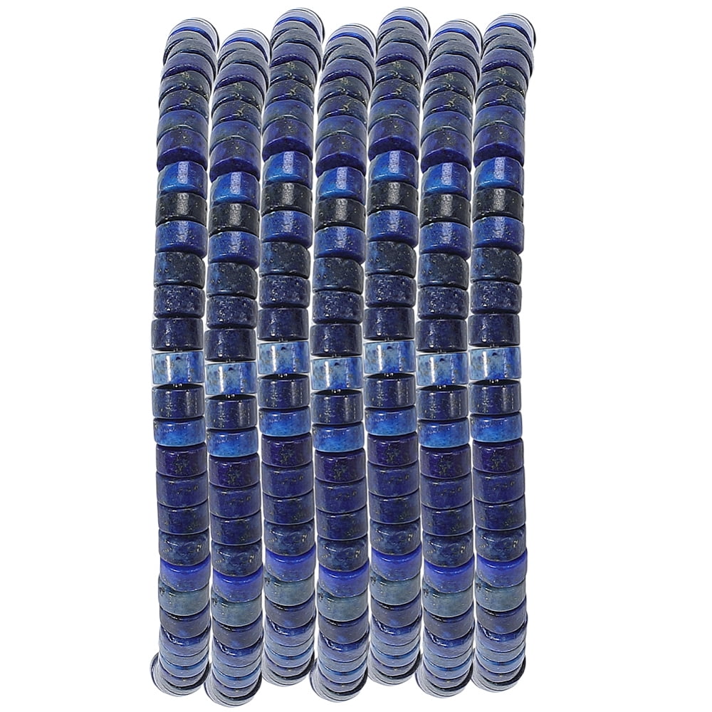 1 Strand Natural Lazuli Bead Strands Dyed Heishi Beads Flat Round/Disc ...