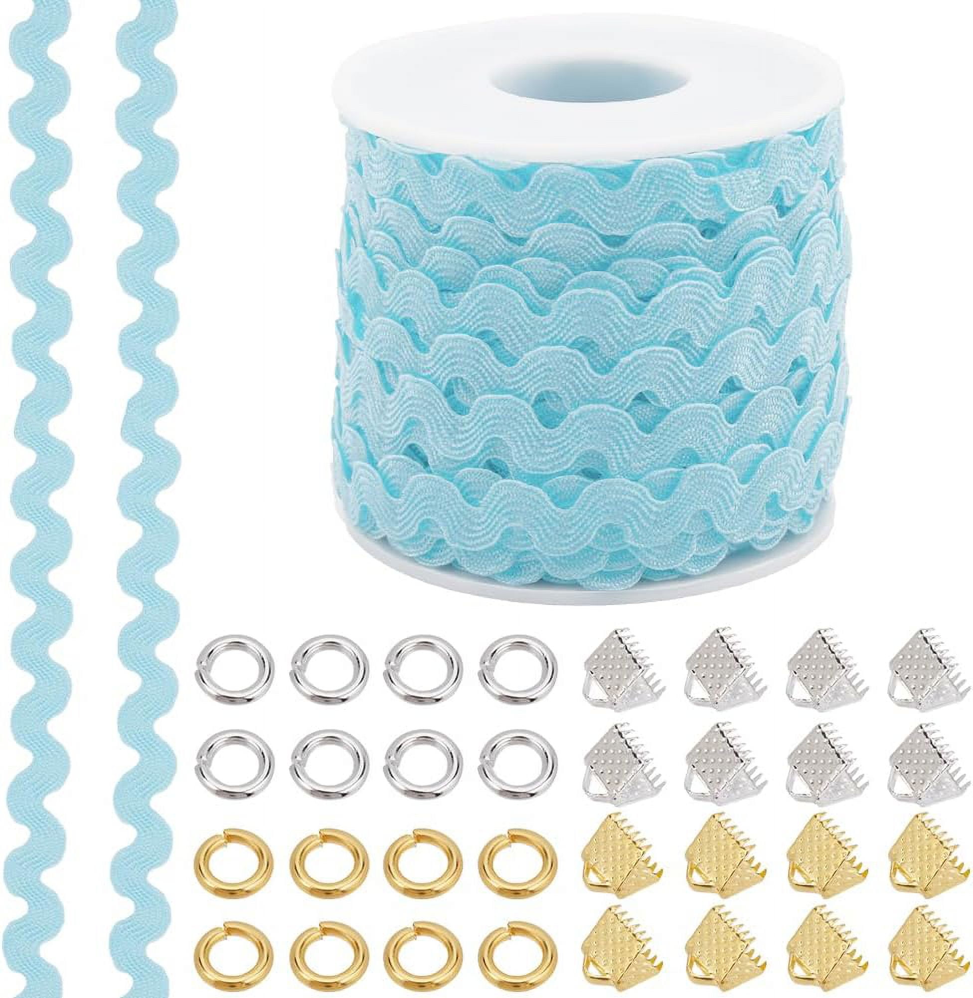 1 Strand Wave Bending Fringe Trim Sewing Ribbon with 32Pcs 2 Colors ...