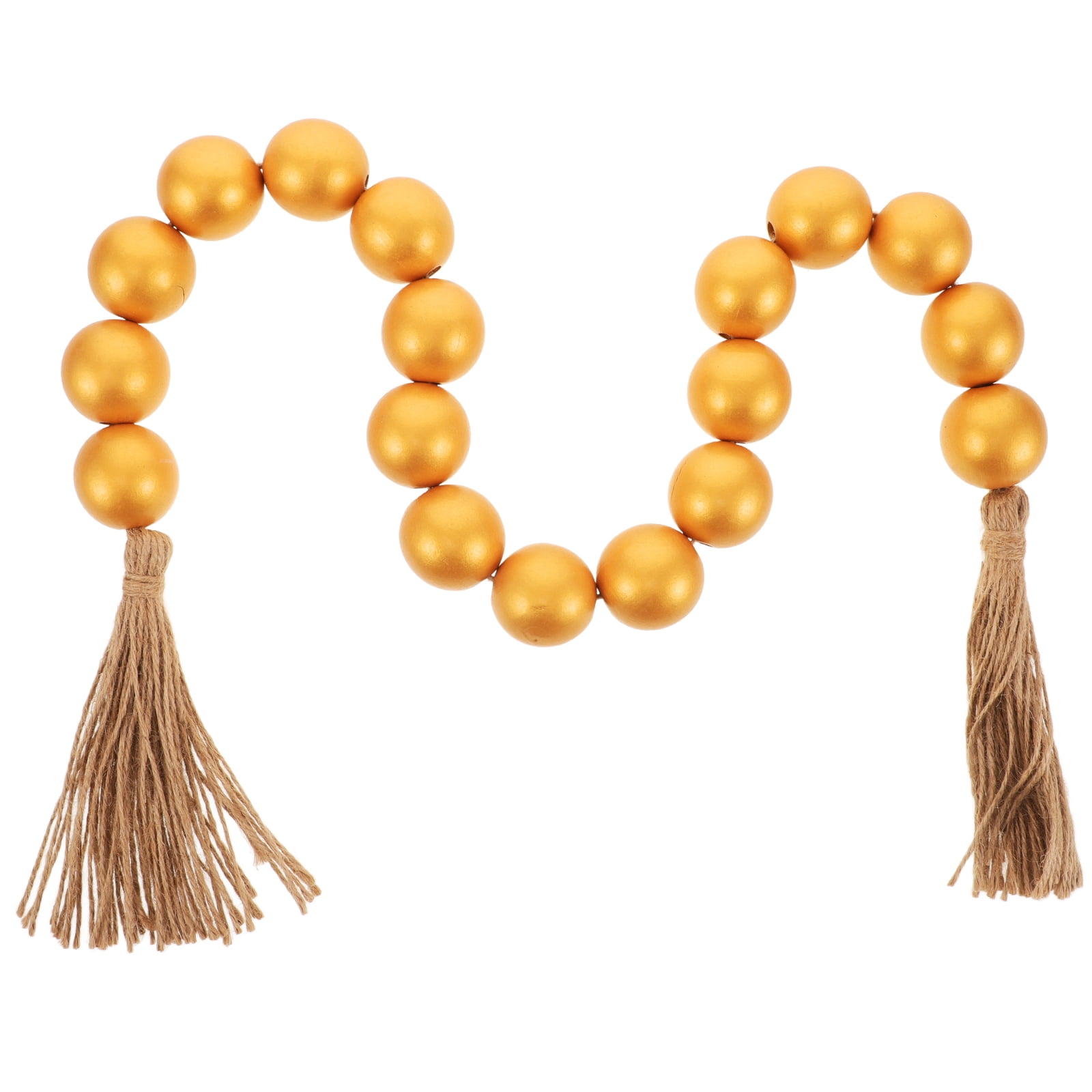 1 String Style Wooden Bead Garland With Tassels Shelf Decor Beads ...