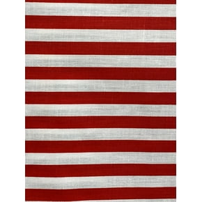 Red White Striped Fabric