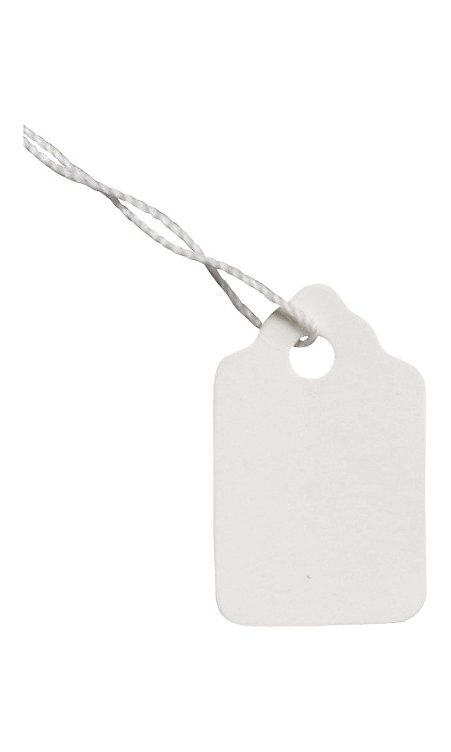 SSWBasics #1 Strung White Merchandise Price Tags - 5/8"W x 31/32"H ...