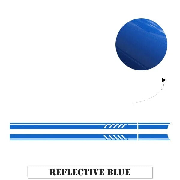 1 Style Stripes Car Door Side Skirt Sticker Bonnet Decal Kit For ... 1 Style Stripes Car Door Side Skirt Sticker Bonnet Decal Kit For ...
