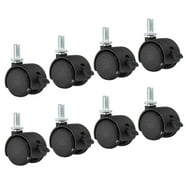 Uxcell Furniture Casters 1.5 Inch Nylon M10 x 15mm Threaded Stem Swivel ...