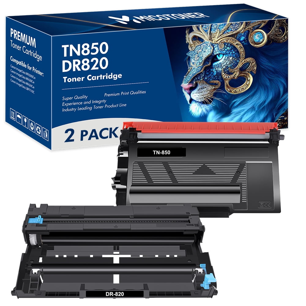 1 TN850 High Yield Toner Cartridge and 1 DR820 Drum Unit Compatible for ...