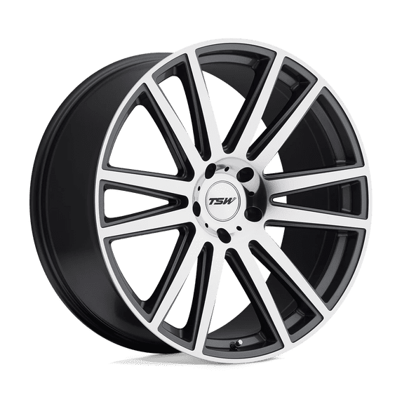 1 TSW 22x10 5x112 +44 GATSBY GUNMETAL W/ MIRROR CUT FACE Wheel Rim ...