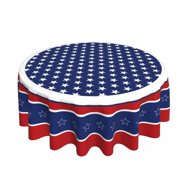 DII Americana Stars Print Tablecloth, 52"x52", 100% Cotton - Walmart.com