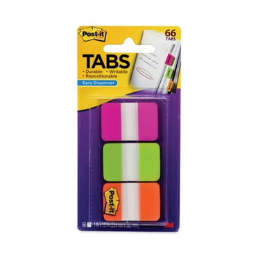 Tabs, Lined, 1/5-Cut Tabs, Assorted Primary Colors, 2" Wide, 24/Pack ...