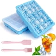 1 Tbsp Silicone Freezer Molds, 2 Pack Silicone Freezer Trays with Lids ...