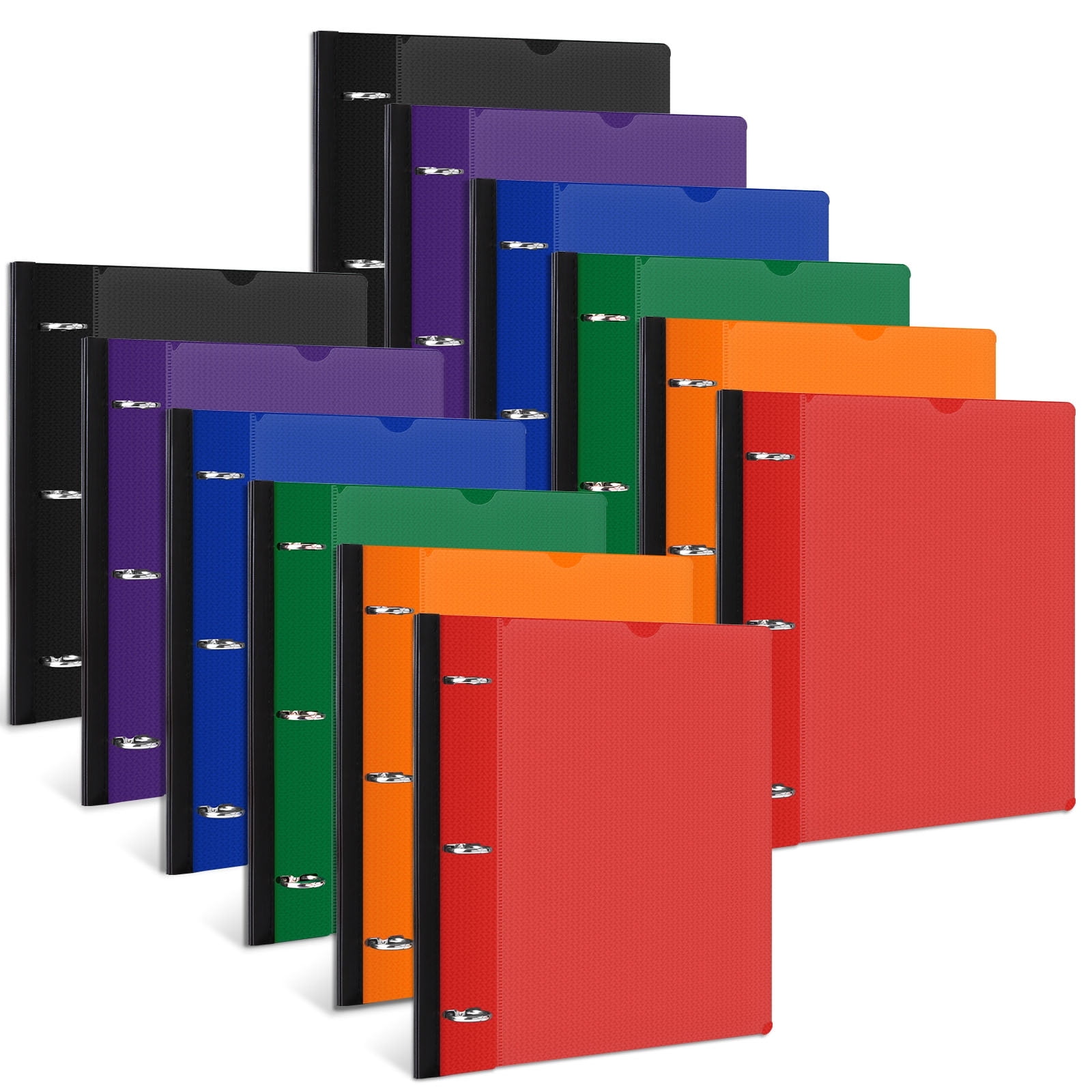 1" Telescoping 3 Ring Binder with Clear Front Pocket, 1 Inch Flexible ...