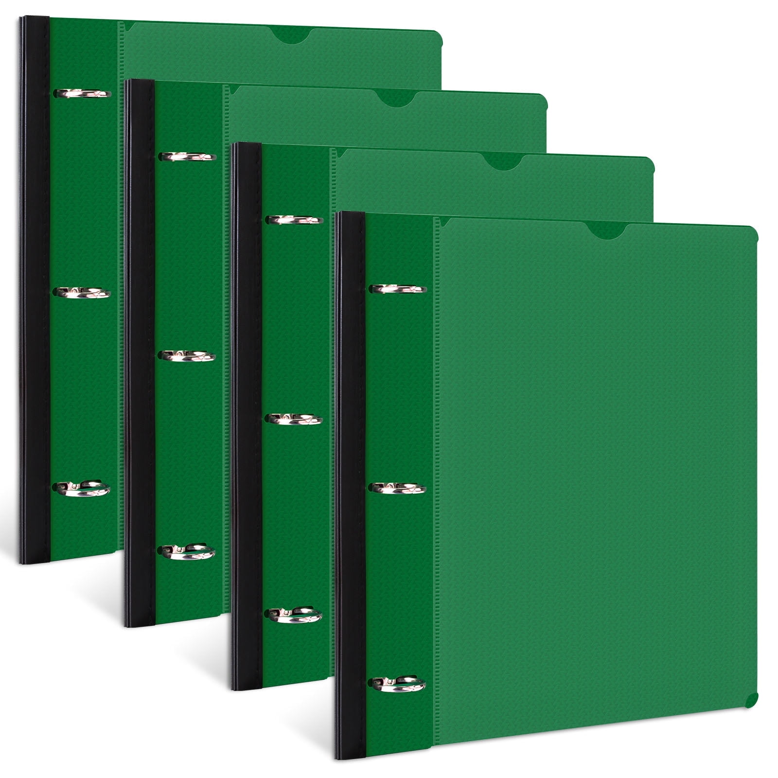 1" Telescoping 3 Ring Binder with Clear Front Pocket, 1 Inch Flexible ...