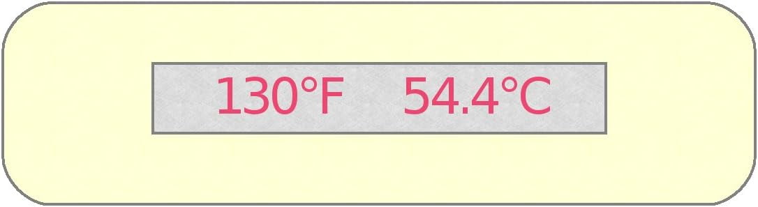 1-Temp Thermolabel 130°F/54.4°C Temperature Labels Pack of 24 Labels ...
