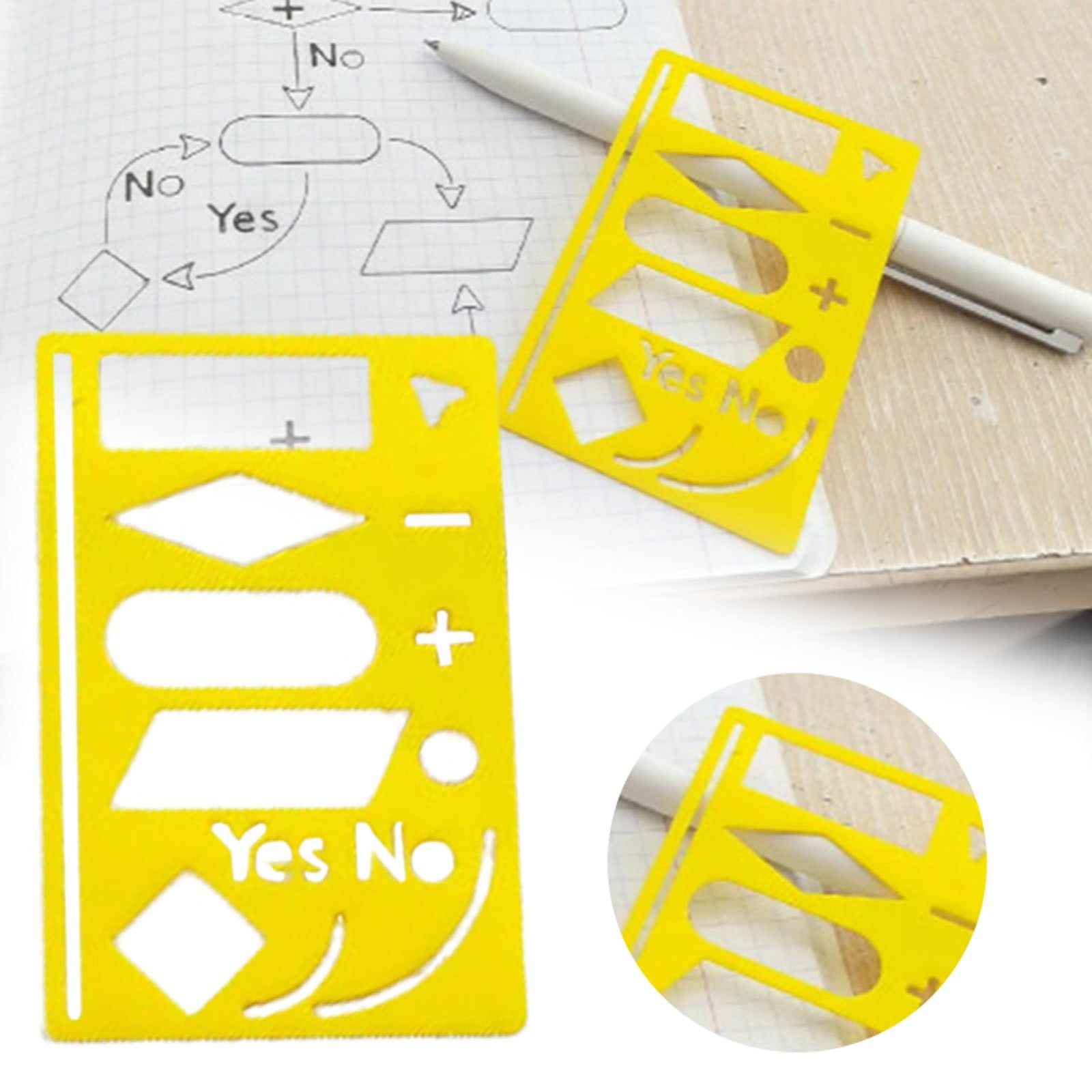 1 Template Ruler Plastic Flowchart Template Portable Tool for Note ...