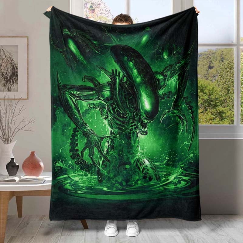 1 Terrifying Alien Monster Art Printed Soft Blanket Nap Blanket Four ...