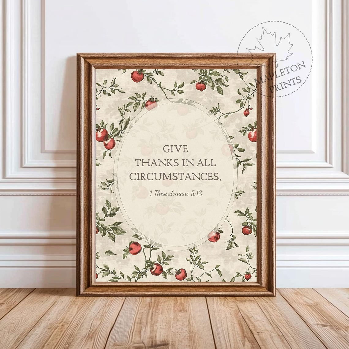 1 Thessalonians 5 18 Print Printable Bible Verse Poster, Unframed Paper ...