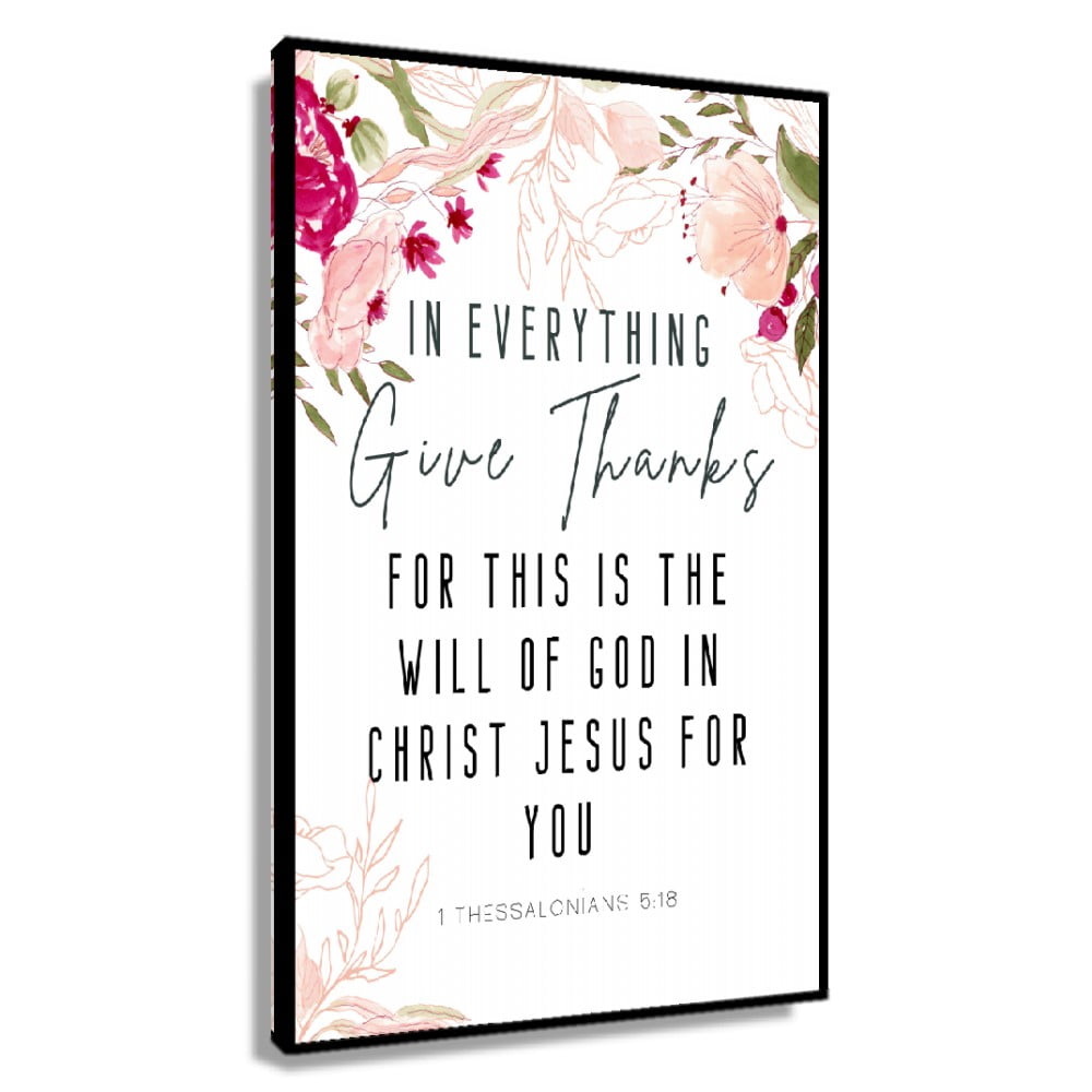 1 Thessalonians 5 18 Scripture Wall Art, Give Thanks Bible Verse Print ...