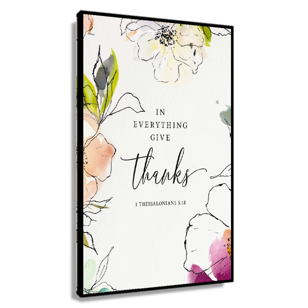 1 Thessalonians 5 18 in Everything Give Thanks Bible Verse Printable Wall Art, Scripture Bible ...