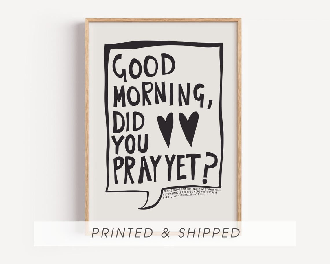 1 Thessalonians 5 Christian Art Print: Bold Modern Scripture Wall Art ...