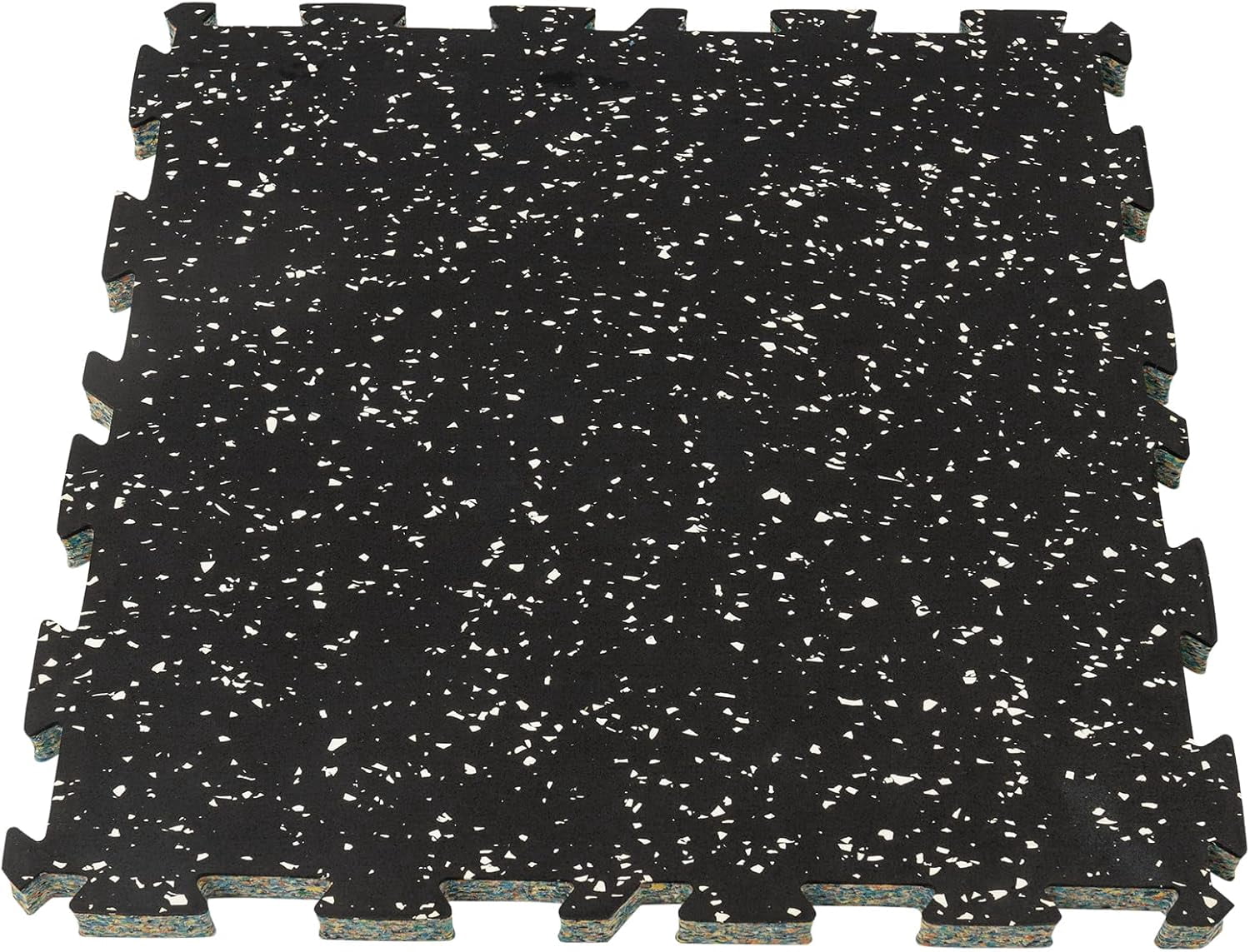 1" Thick 10.76 Sq Ft Rubber Top High Density 4Pcs Exercise Gym Mats ...