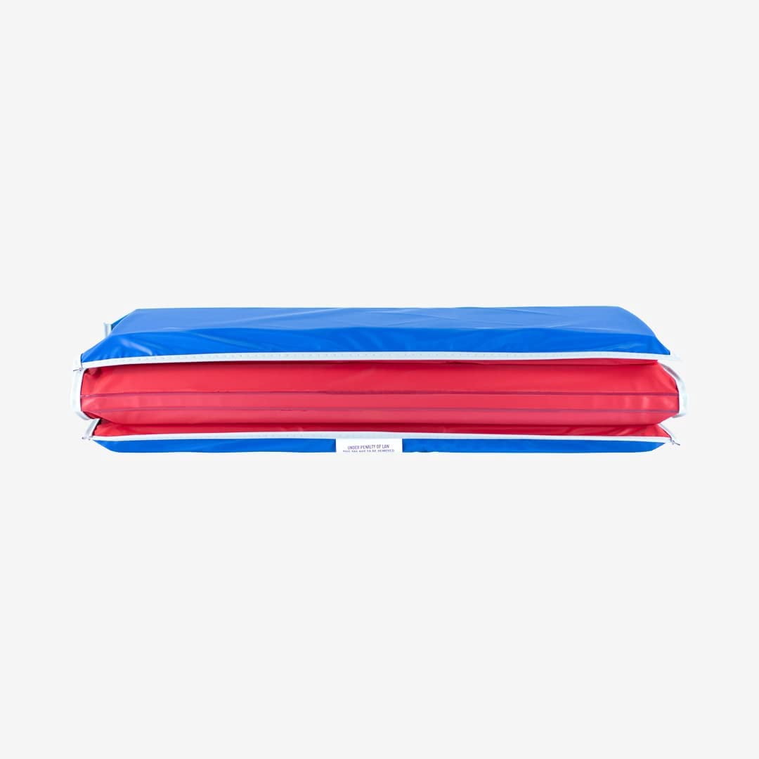 , 1" Thick , 4-Section Rest Mat, 45" x 19" x 1", Red/Blue with Grey ...